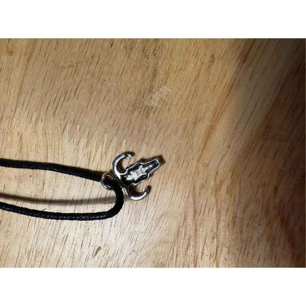 Handmade | Accessories | Cow Skull And Leather Necklace Mens 22 New ...